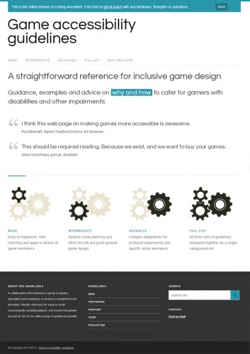Game Accessibility Guidelines | IAN HAMILTON